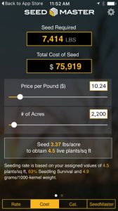 Seed Rate Calculator App - SeedMaster